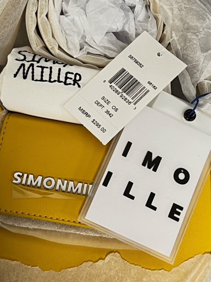 $295 Simon Miller Women's Yellow Mini Retro Flap Leather Crossbody ...