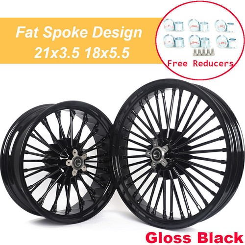 21x3.5 18x5.5 Fat Spoke Wheels Rims Set for Yamaha XVS650 V Star 650 | eBay