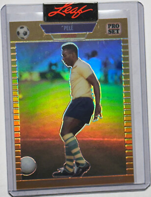 PELE LEAF 2023 PRO SET METAL L/E GOLD 189/199 FUTBOL SOCCER FORWARD ...