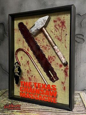Texas Chainsaw Massacre Weapon Prop Display Leatherface Saw Mallet Hook ...
