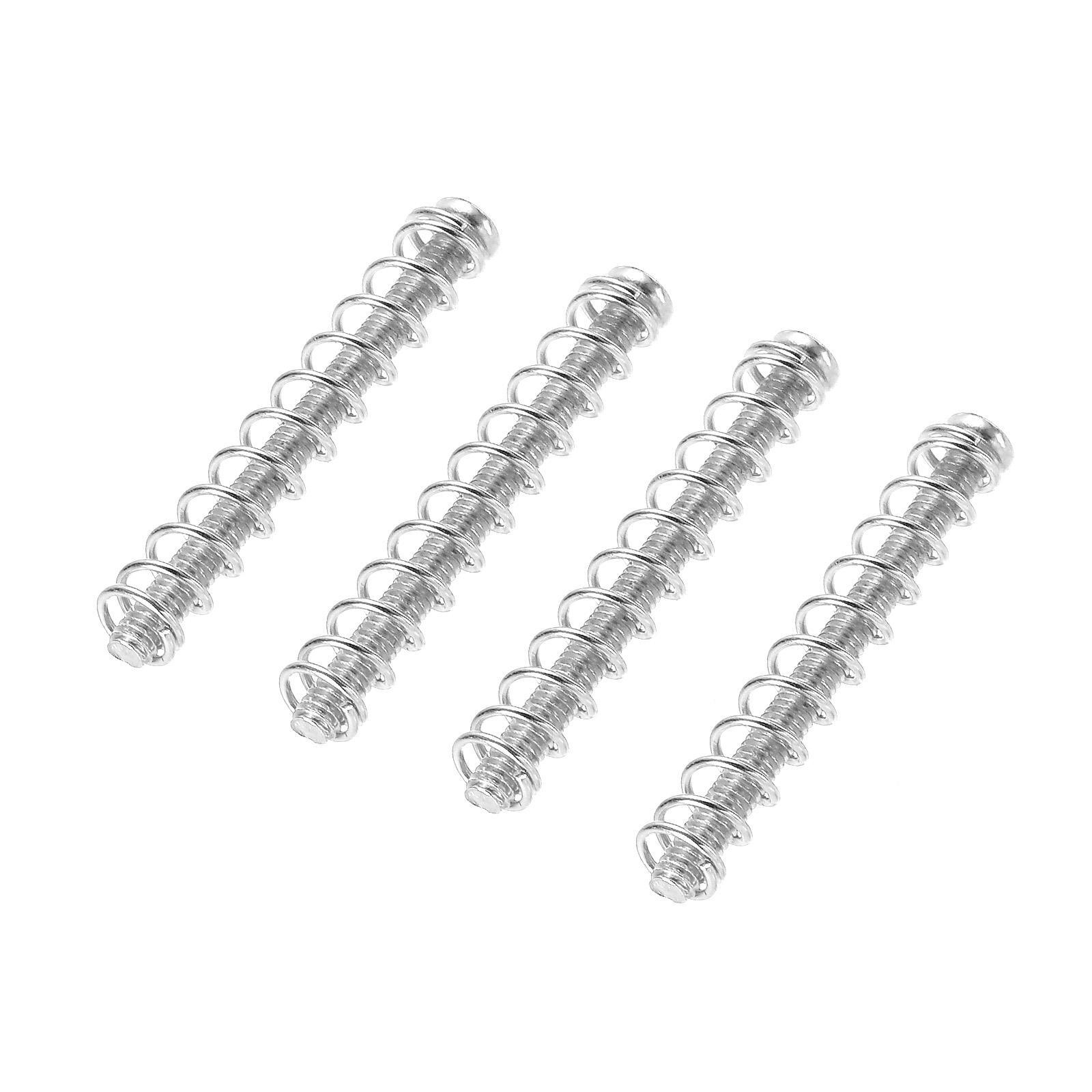 Pickguard Screws with Spring M2.5x32mm Double Coil Screws Silver 4 Pack ...
