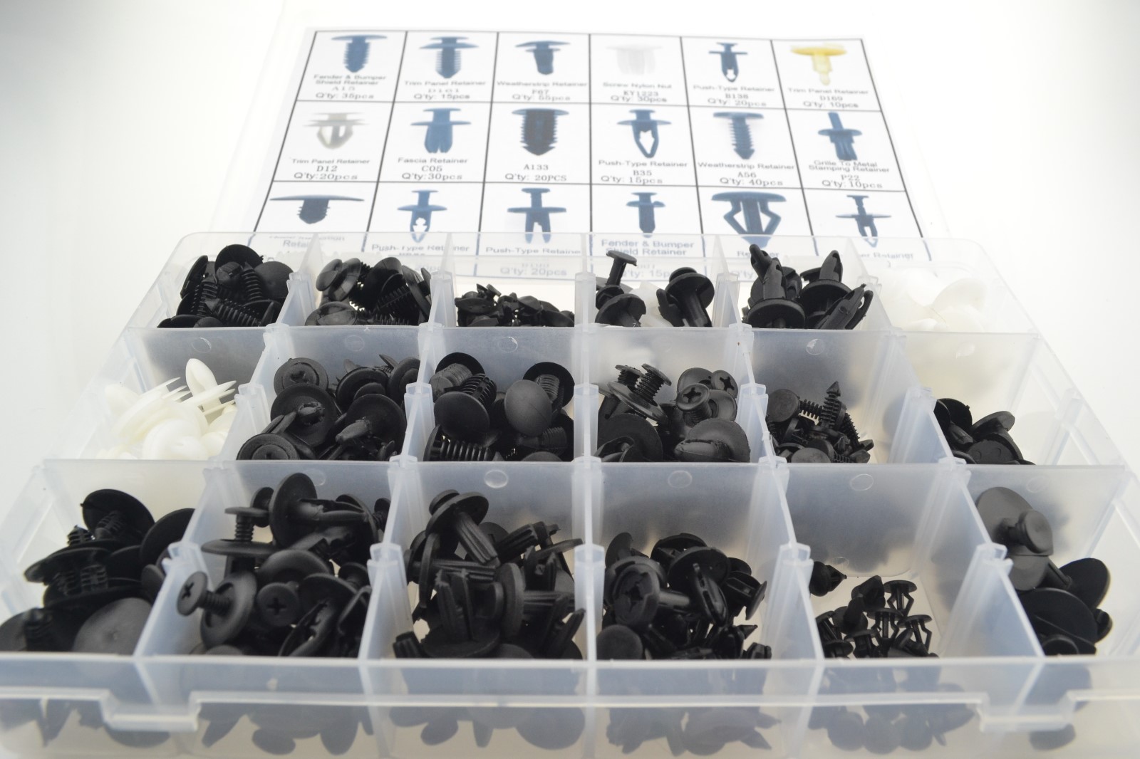 415x Push Pin Rivet Bumper Trim Door Panel Clip Assortment For Ford | eBay