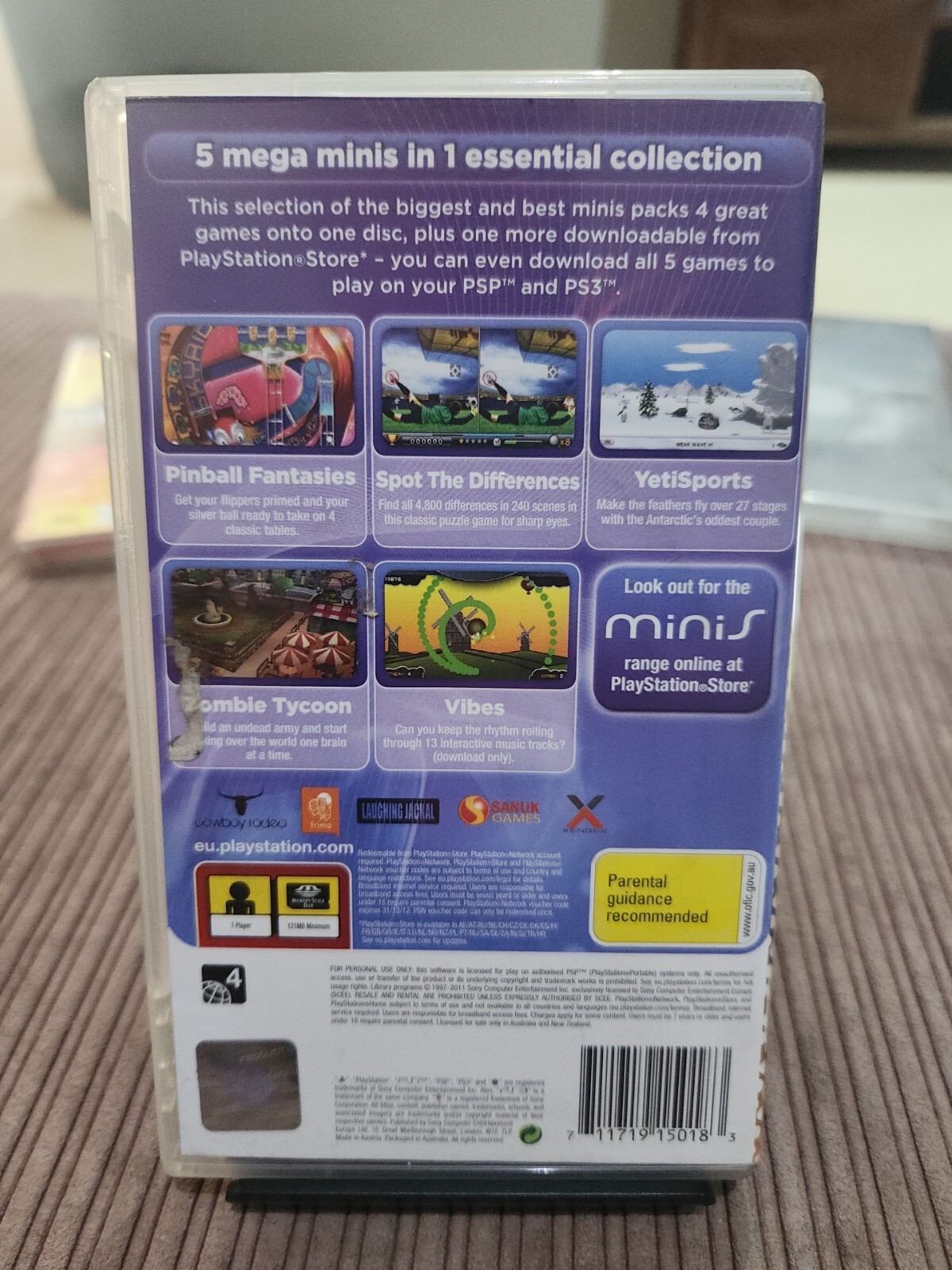 Mega Minis Volume 1 PSP Game Mini's Vol Bite Sized Gaming - Complete ...