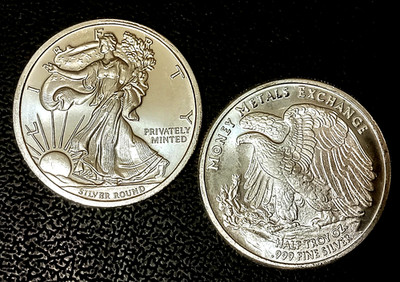 Walking Liberty Half Oz Silver Round from Money Metals .999 Fine Silver ...