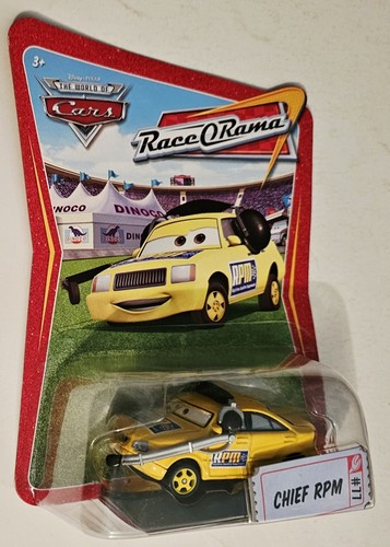DISNEY PIXAR CARS THE WORLD OF CARS RACE O RAMA #77 CHIEF RPM FIGURE ...