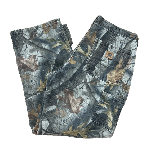 VTG Carhartt Realtree Dungaree Carpenter Pants Camo 36x30 B158 CM0 ...