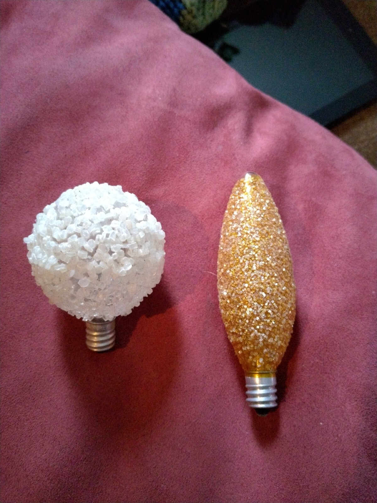 2 VINTAGE ICED SNOWBALL CHRISTMAS Replacement Bulbs For String Lites | eBay