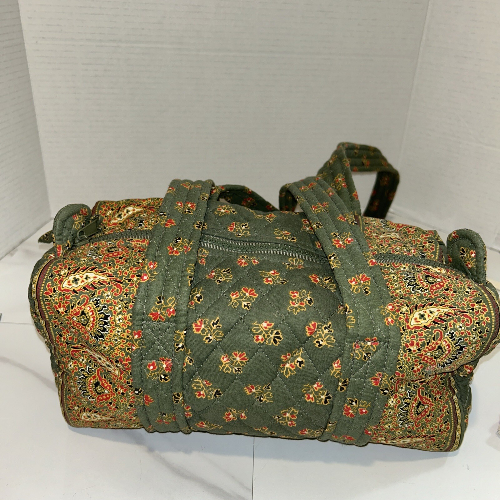 Maggie B Purse french floral shoulder bag with 6 Inside Pockets. Zipper ...