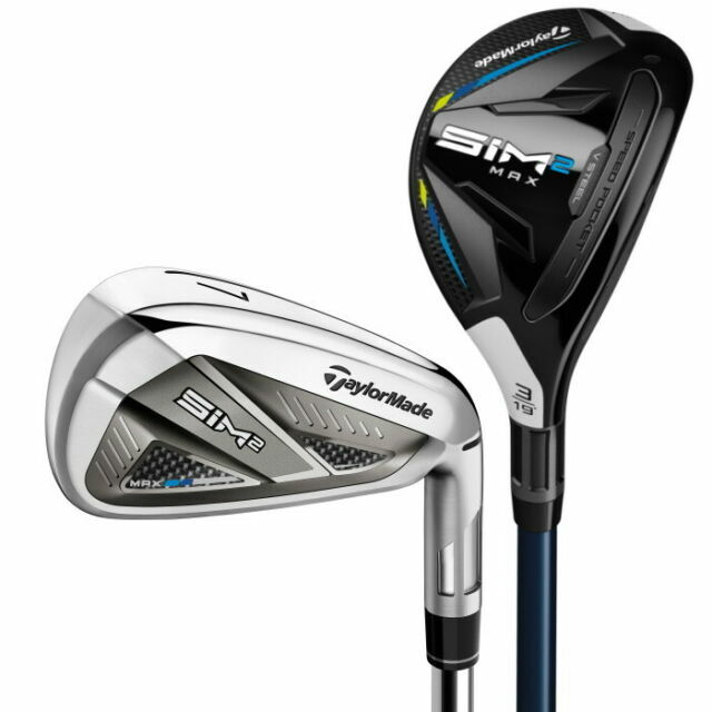 2021 TaylorMade Sim2 Max Combo Irons 4 5h 6-pw AW Graphite Regular Golf ...