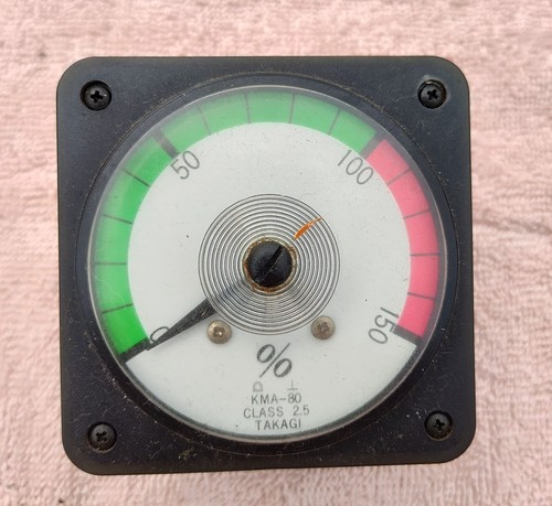 Takagi KMA-80 Class 2.5 Spindle Load Meter 0-150 % Hitachi Seiki HC 500 ...