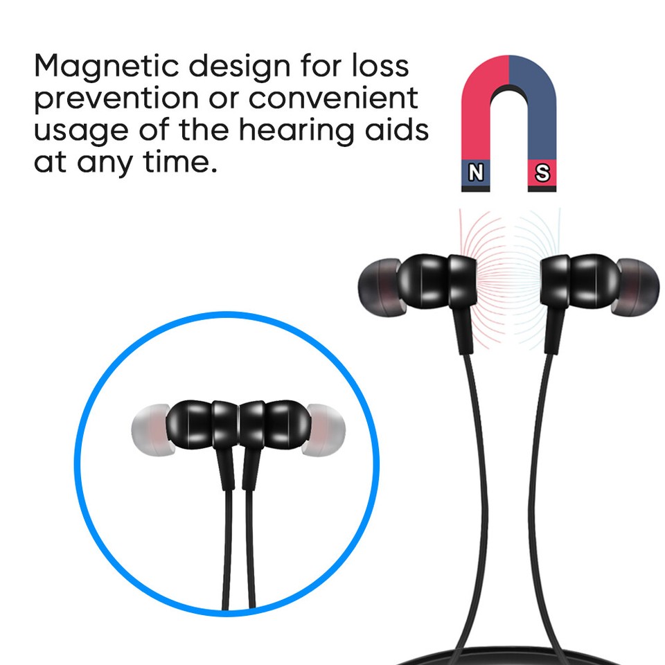 Rechargeable Hearing Amplifier Neckband for Adult Conversation Device ...