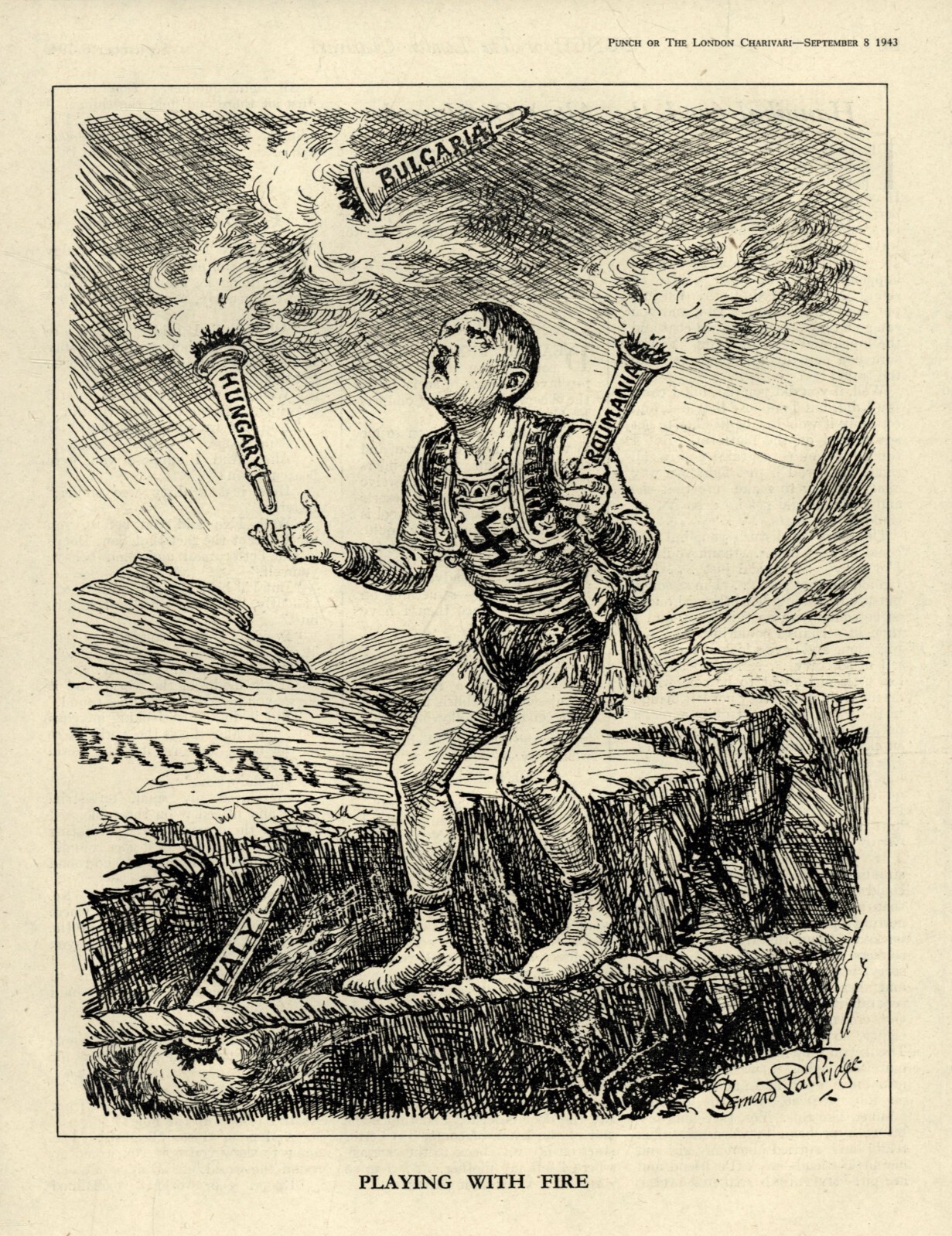 Rare WW2 British Anti-Nazi Cartoon: HITLER - Hungary - ROMANIA ...