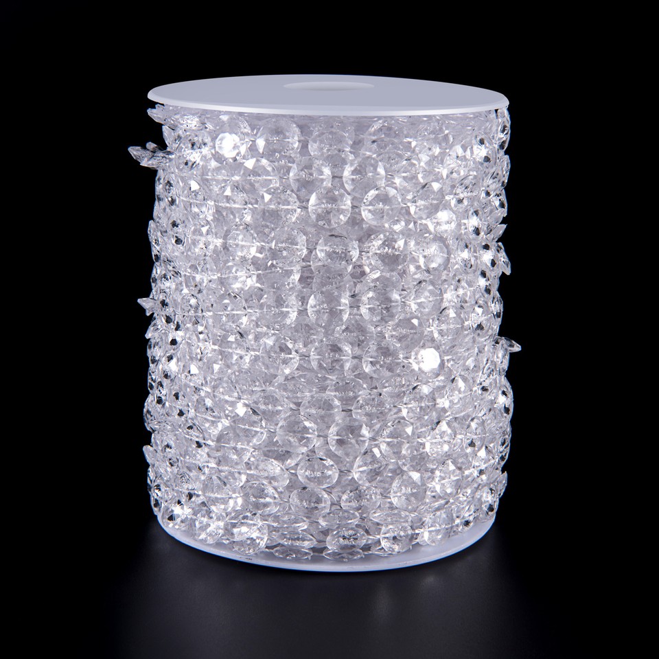 99 FT Garland Diamond Strand Acrylic Crystal Bead Beaded Wedding ...