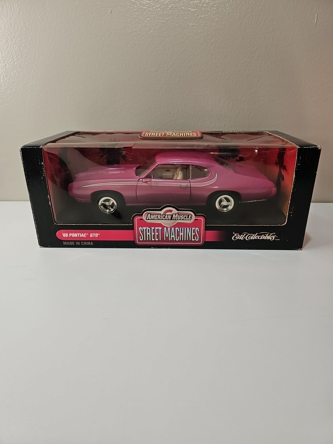 ERTL American Muscle Street Machines '69 Pontiac GTO 1:18 Die Cast Pink ...