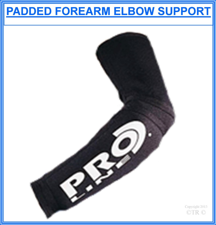 Proline Padded Elbow Forearm Support & Protection Black Neoprene ...