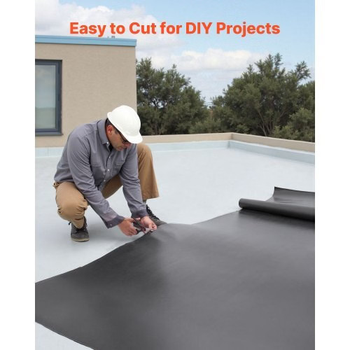 Roll Roofing, 30 x 40 ft, 45 mil EPDM Rubber Roofing, Long Lifespan ...