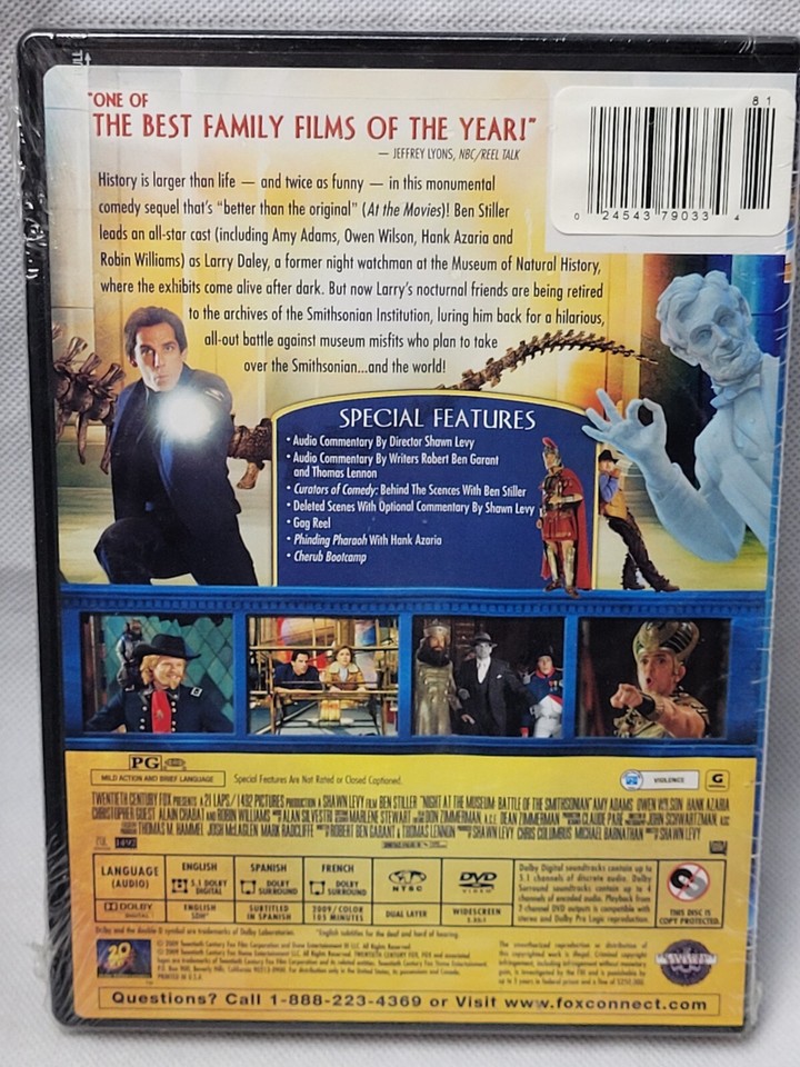 Night at the Museum: Battle of the Smithsonian (DVD, 2009 NEW ...