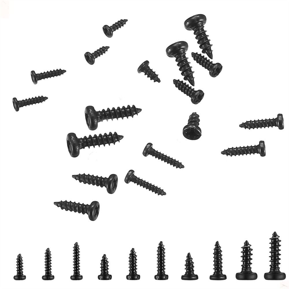1000Pcs Black Small Screws Assortment Kit Phillips Pan Head Screws ...