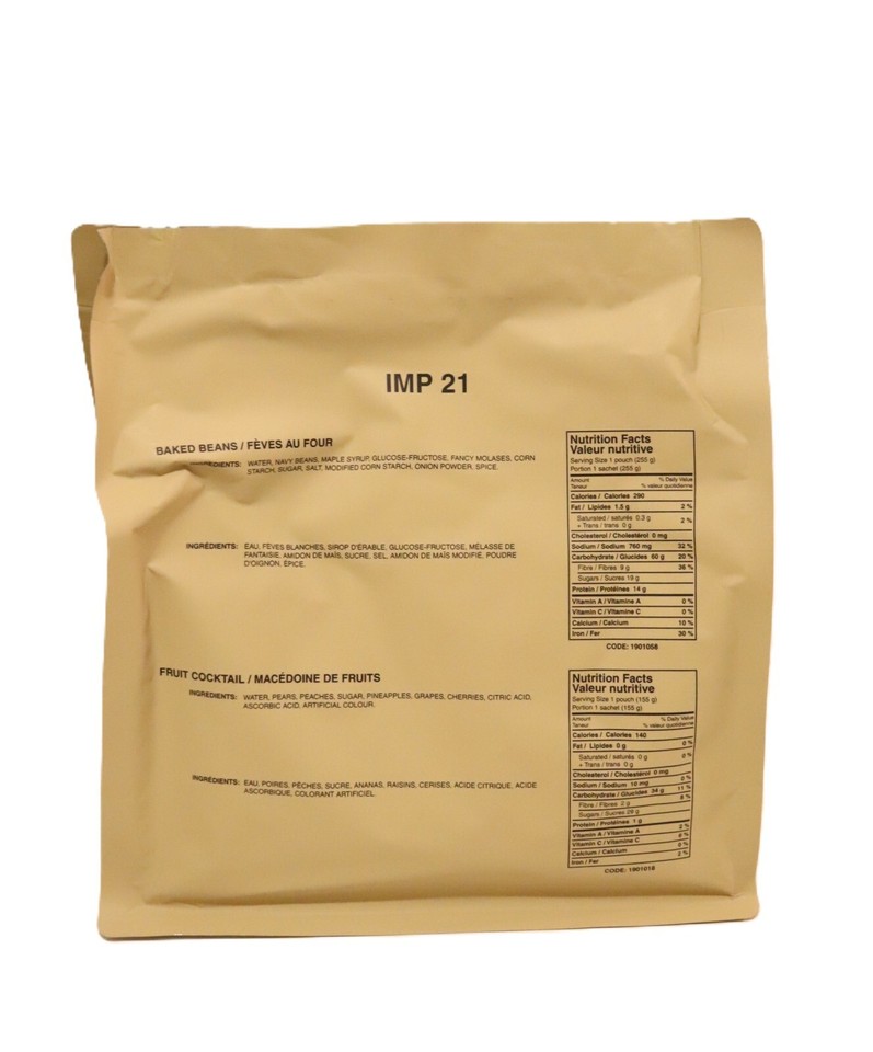 CANADIAN FORCES MRE IMP21 ( MEAL READY TO EAT ) BAKED BEANS | eBay