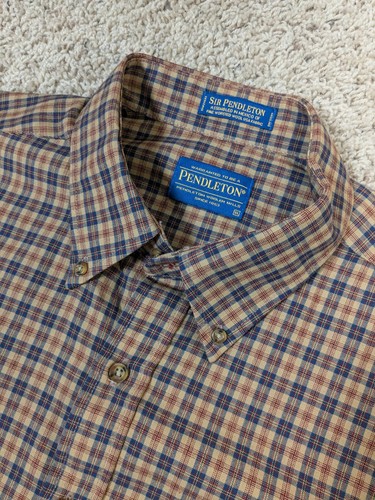 Pendleton Shirt Mens XL Brown Worsted Wool Sir Pendleton Tartan Plaid Hiking | eBay