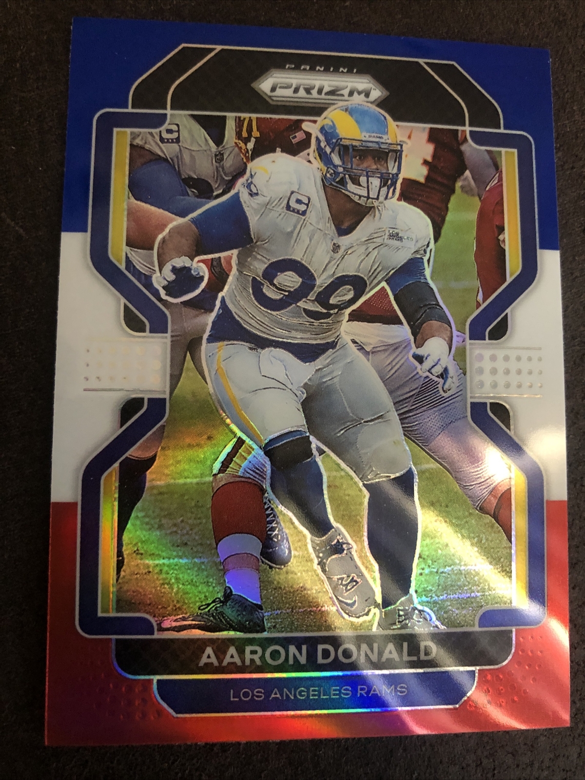 aaron donald prizm red white blue silver holo | eBay