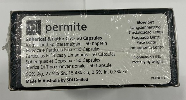 *50-Capsules* SDI High Strength Amalgam Permite Slow Set Lathe Cut ...