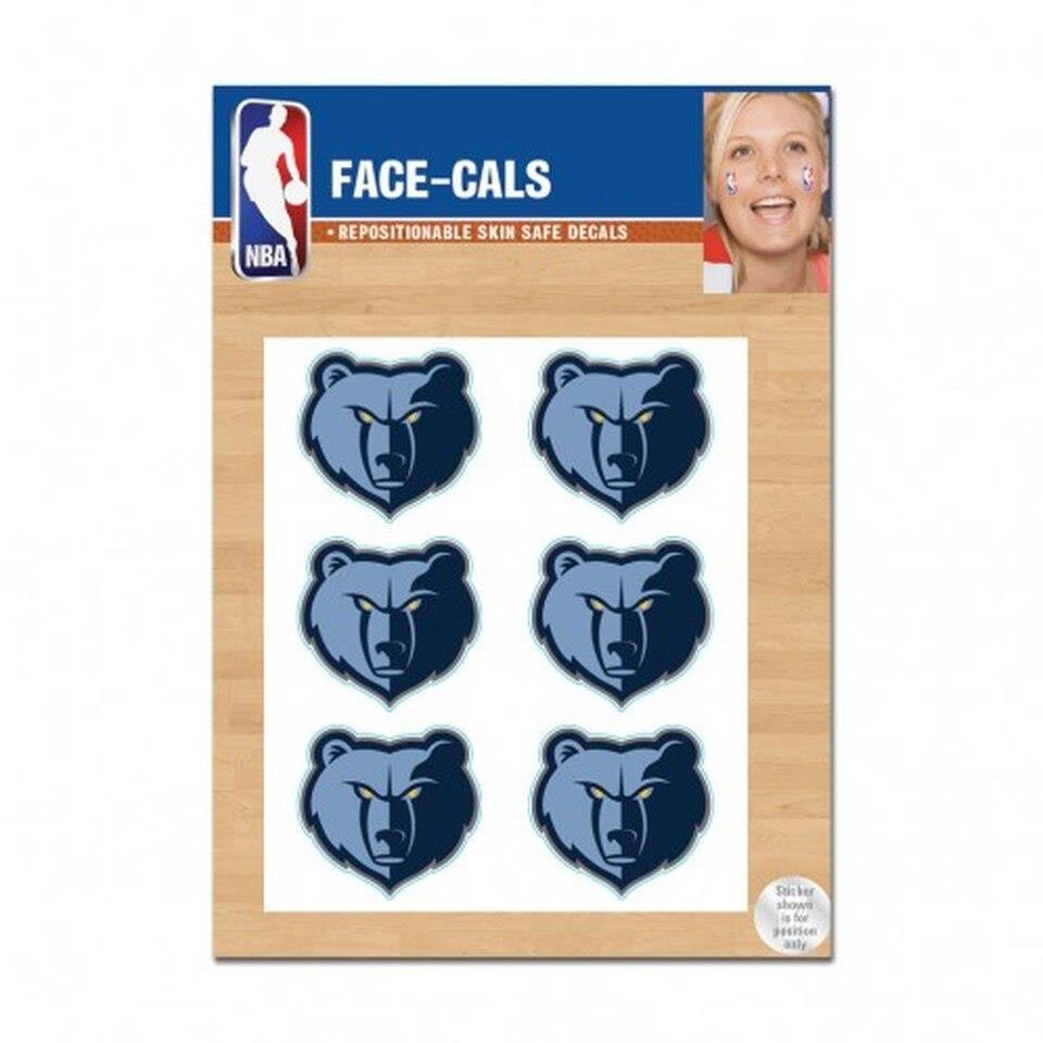 Memphis Tattoos Memphis Grizzlies 6 Pack Tattoos Face Cals [NEW] NBA