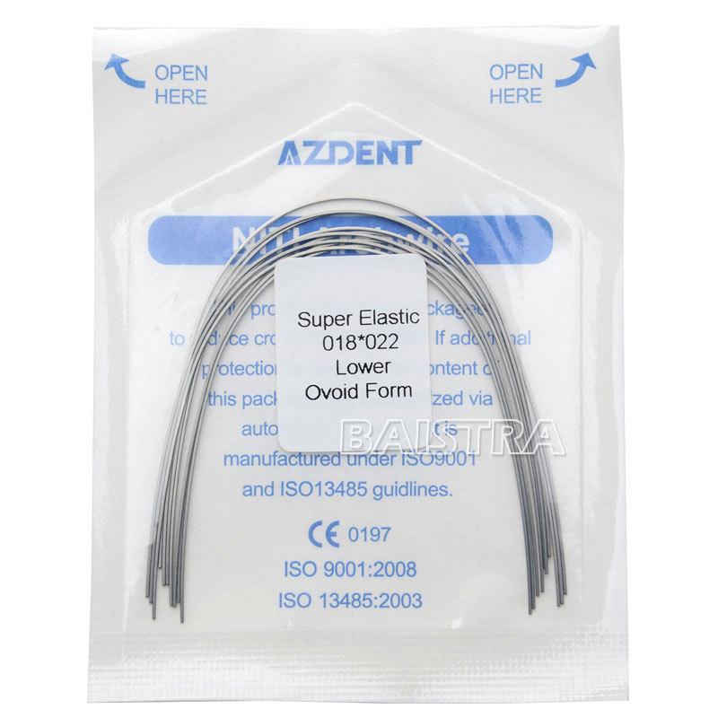 Dental Orthodontic Super Elastic NITI Rectangular Arch Wires Ovoid Form ...