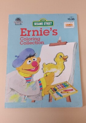 Vintage Sesame Street Coloring Book 1987 Ernie's Coloring Collection 10 ...