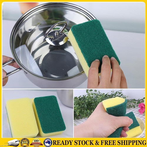 5pcs Scouring Pad Washing Sponge Dish Bowl Pot Pan Cleaner Kitchen ...