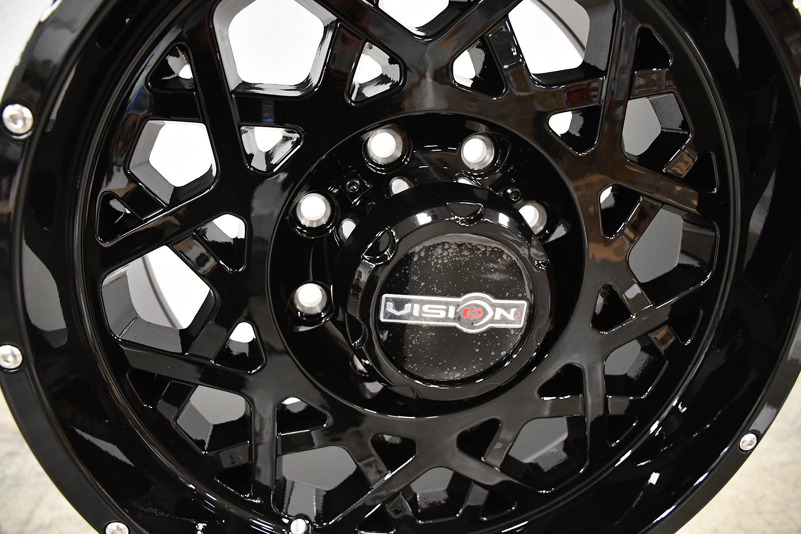 Set 4 24" Vision Off-Road 412 Rocker Gloss Black Wheels 24x12 5x5 Rims ...