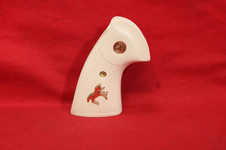 COLT PYTHON GRIPS BONDED IVORY GOLD MEDALLIONS FREE SHIPPING | eBay