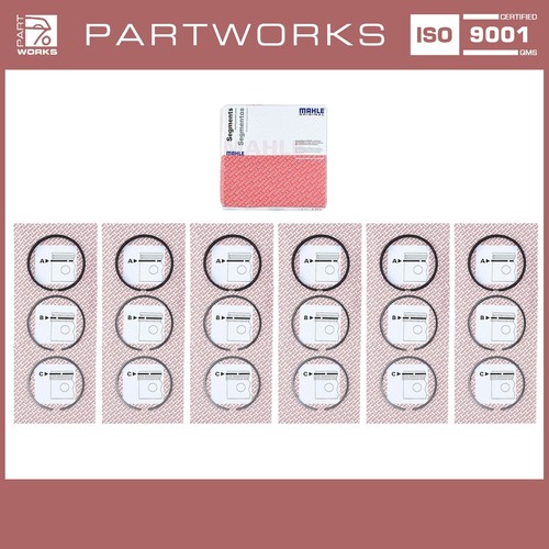 6x Piston Rings for Porsche 996 997 3.6 Turbo S GT2 Oilscraper Ring Set ...