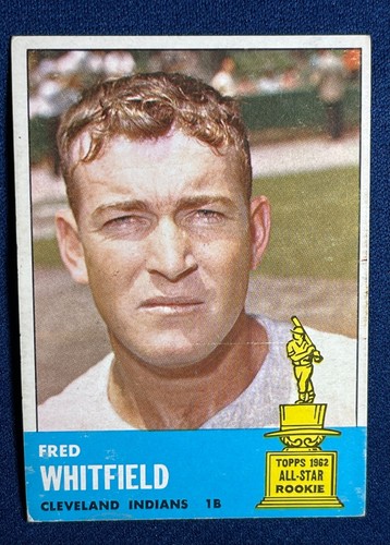 1963 TOPPS #211 FRED WHITFIELD (CLEVELAND INDIANS) ROOKIE BASEBALL CARD ...