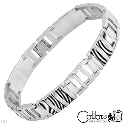 COLIBRI Gentlemens Bracelet in Silver Base metal 8.5" | eBay