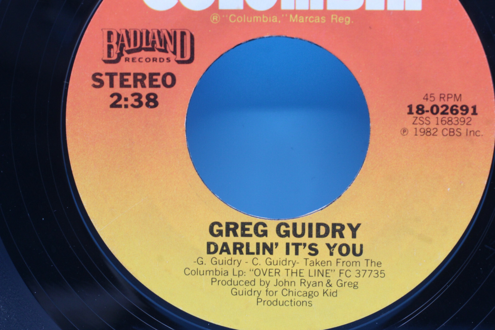 Greg Guidry - Darlin It's You & Goin' Down - Columbia 45 RPM 1982 | eBay