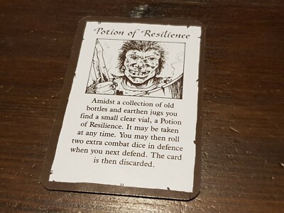 HeroQuest Card Treasure Potion of RESILIENCE Alchemist | eBay