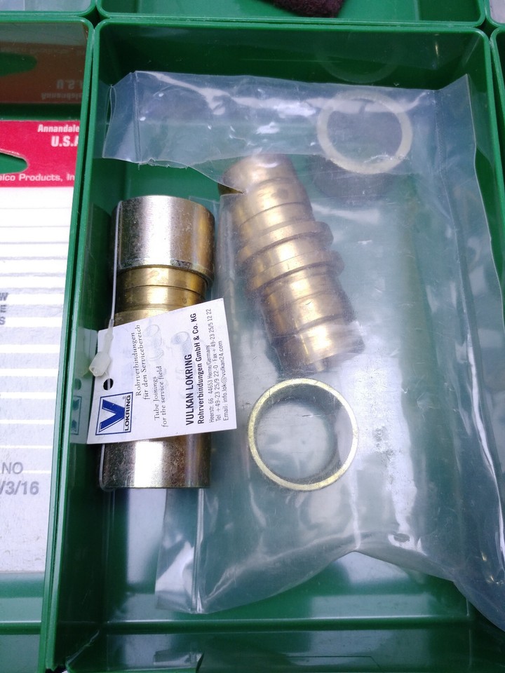 VULKAN LOKRING HVAC Tool Kit fittings 2-tray case (6) JAWS 8mm 10 12 16 ...