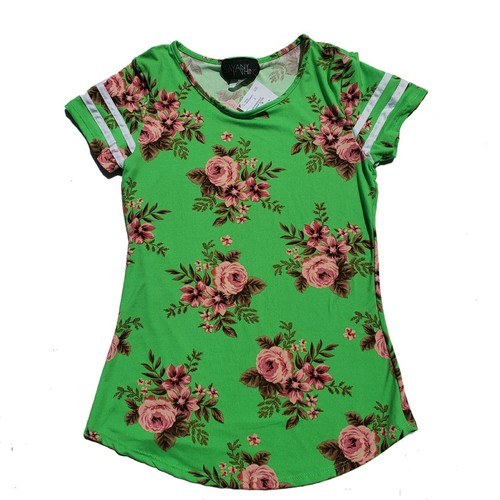 New Womens Say Anything Shirt Size Medium Floral Baseball Tee | eBay