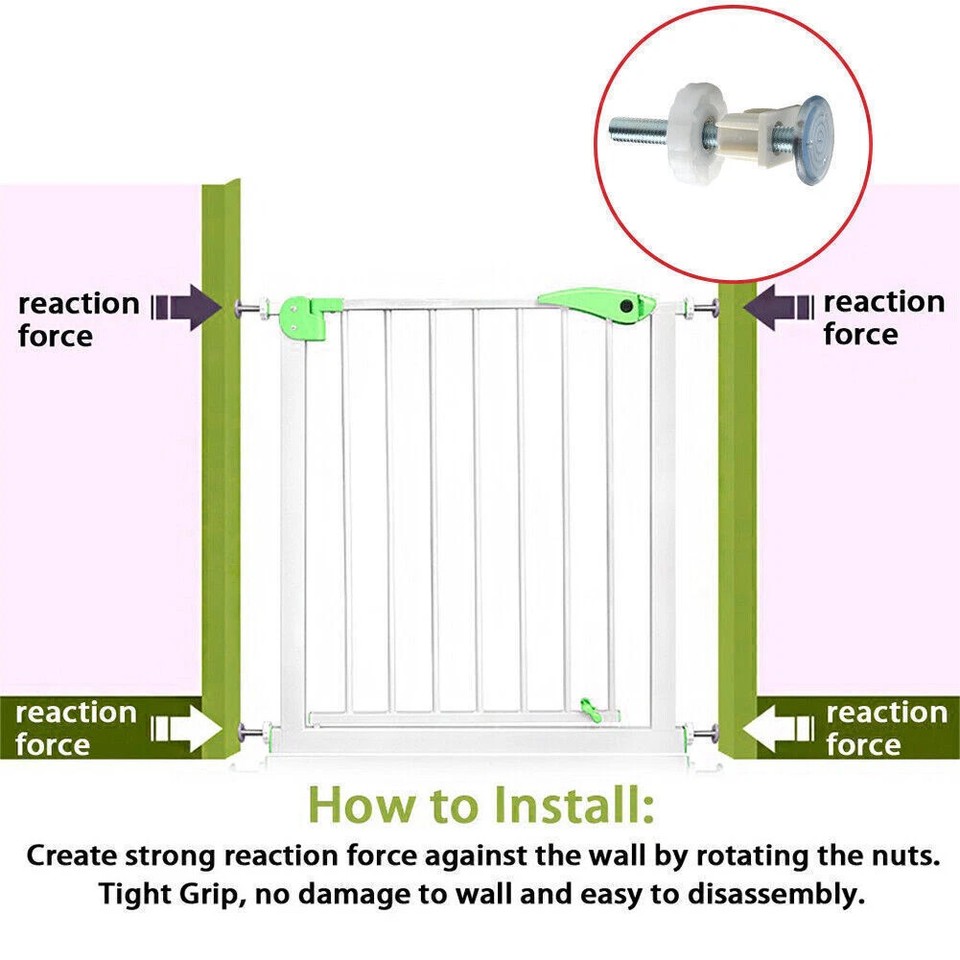 M10 Pressure Baby Gate Durable For Pets Accessories Threaded Spindle ...