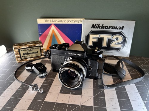 Nikon Nikkormat FT2 35mm SLR Film w 50mm Nikkor f2 Lens and accessories | eBay