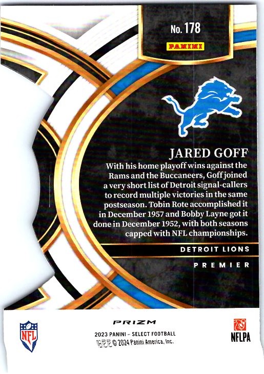 2023 Panini Select #178 Jared Goff | eBay
