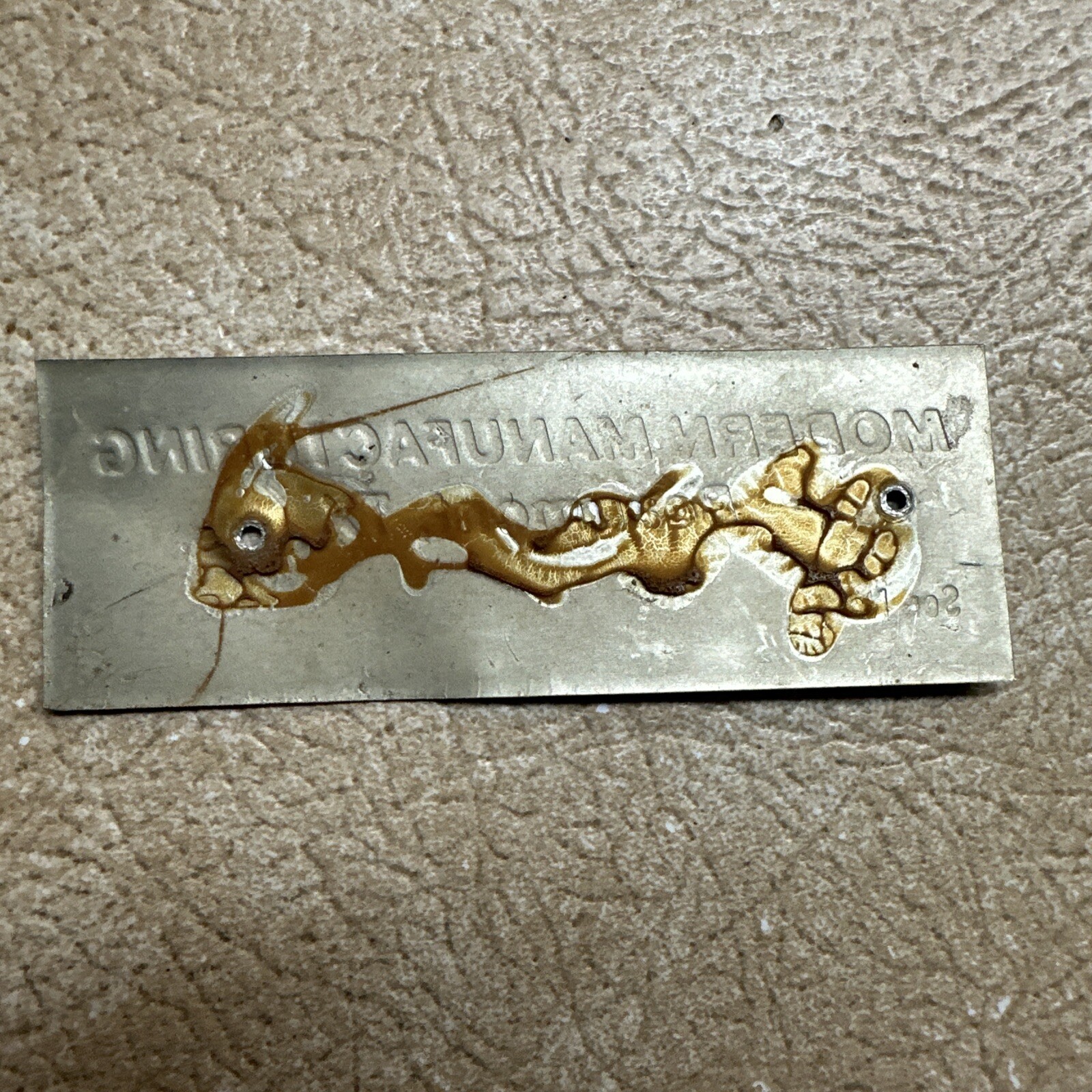 Vintage Metal Makers Name Plate Machinery Tag Modern Manufacturing ...