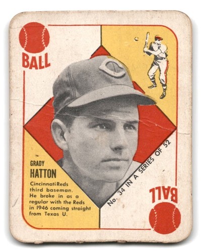 Grady Hatton 1951 Topps Red Backs Baseball #34 Cincinnati Reds | eBay