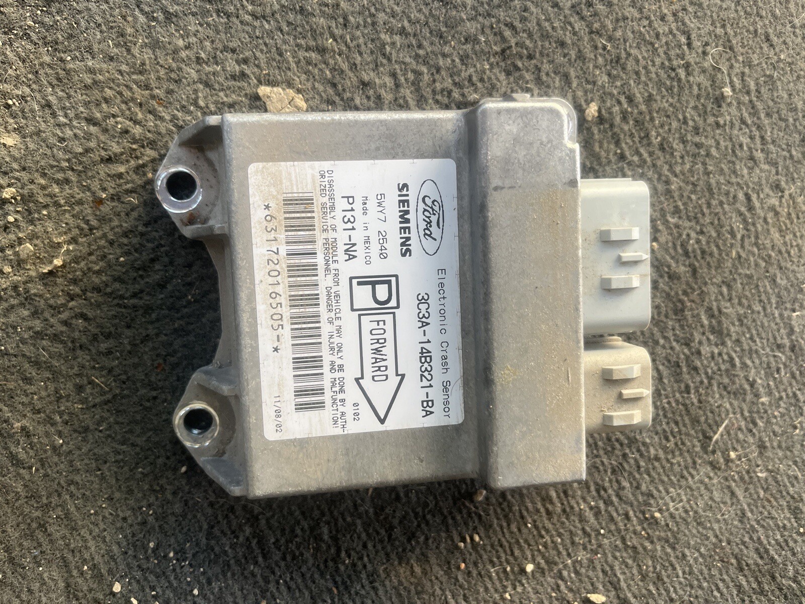 AIR BAG DIAGNOSTIC MODULE 3C3A14B321BA FITS 02-04 F250 F350 SUPER DUTY ...