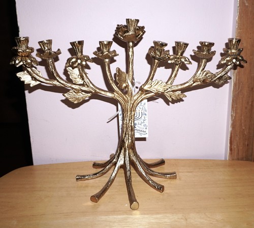 Hanukkah Chanukah 9 arm aluminum Jewish Menorah festival of lights ...