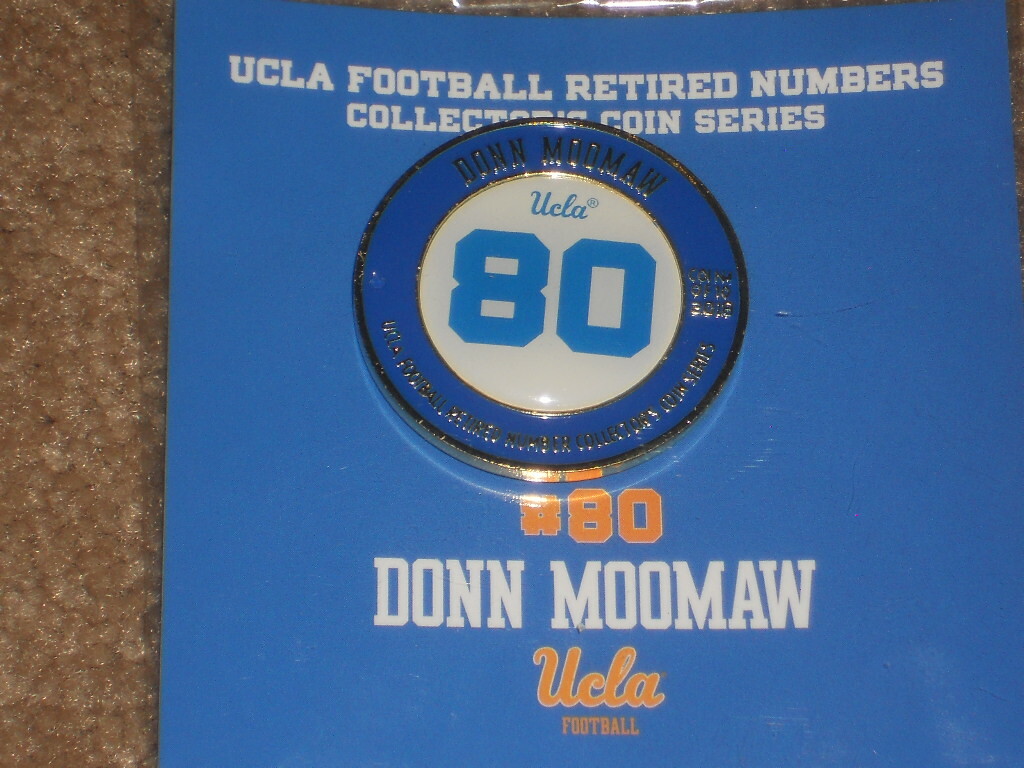 Rare UCLA Bruins Donn Moomaw Retired #80 Collector's Coin New In ...