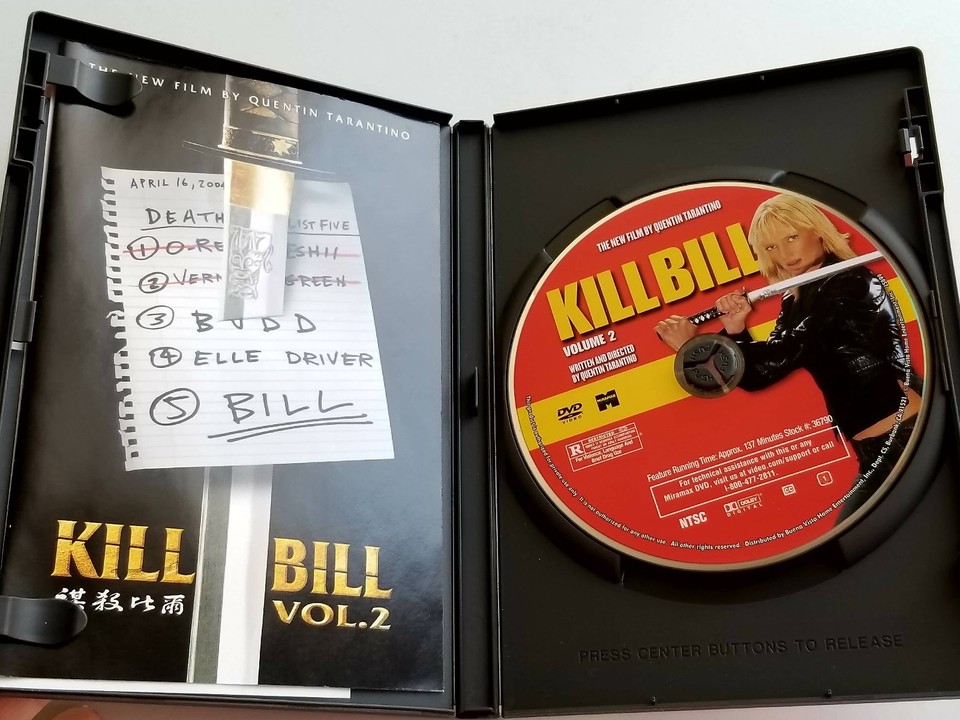 Kill Bill and Kill Bill Volume 2 (2-Disc DVD Set, 2003 & 2004) | eBay