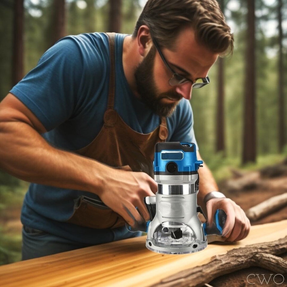 Hercules 2-1/4 HP (Max), Corded 12 Amp Variable Speed Fixed Base Router ...