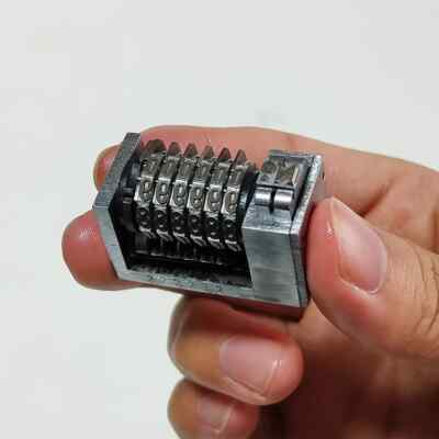 Mini Small 6 Digit Roman Backward Printing Machine 4X8 Printer ...